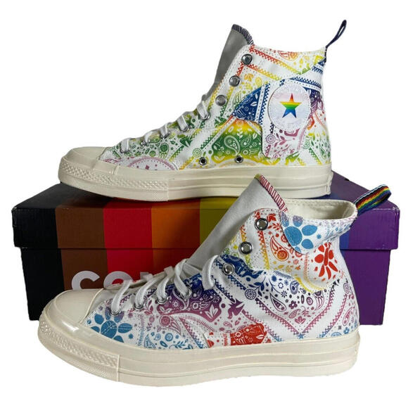 Converse | Shoes | Converse Chuck 7 Hi Pride Rainbow Paisley Sneaker ...
